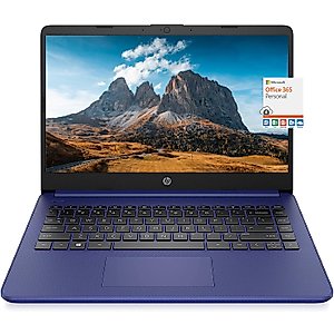 HP 14" HD Laptop Light-Weight, 16GB RAM, 1TB SSD + 64GB eMMC, AMD Dual Core 3000 Series Processor, WiFi, Bluetooth, USB A&C, HDMI, Webcam, Win10, Blue 1 Year Microsoft Office 365 + Mousepad
