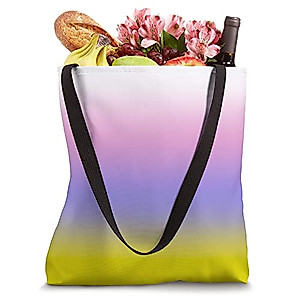 White to Pink to Purple to Yellow Gradient Ombre Tote Bag