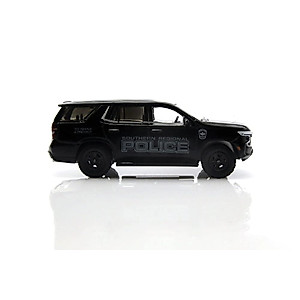 ModelToyCars 2021 Chevy Tahoe Police Pursuit Vehicle, Black - Greenlight 30342 - 1/64 Scale Diecast Car