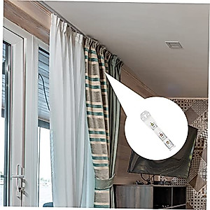 VOSAREA 6pcs Curtain Fixing Accessories Ceiling Track Ceiling Mount Metal Brackets Metal Stand Metal Shower Curtain Hooks Curtain Rods Holders Shower Curtain Holders Curtain Fixing Tools