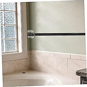 Tension Rod 20 pcs Tension Holder Retainer Curtain Rod Home Kitchen Racks Rods Office Drapery Rack Hotel Towel Support Brackets Clothing Hooks Multi Mounted Hanger Supplies and