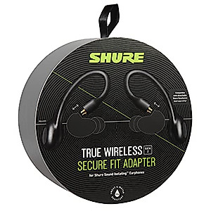 Shure True Wireless Adapter (Gen 2) for Sound Isolating Earphones, Secure Over-Ear Fit, Bluetooth 5 Wireless Technology, Long Battery Life With Charging Case, & Fingertip Controls (RMCE-TW2)