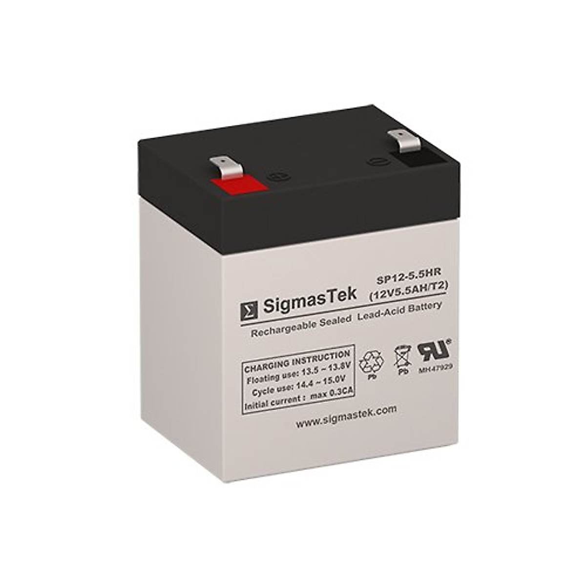 SP12-5.5HR 12 Volt 5.5 AmpH SLA Battery with F2 Terminal