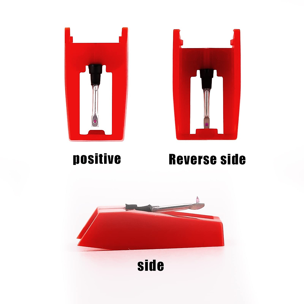 2PCS Record Player Cartridge with 2PCS Record Player Needle Turntable Needles Record Player Stylus Record Player Needle Replacement Accessories for Vinyl Record Player