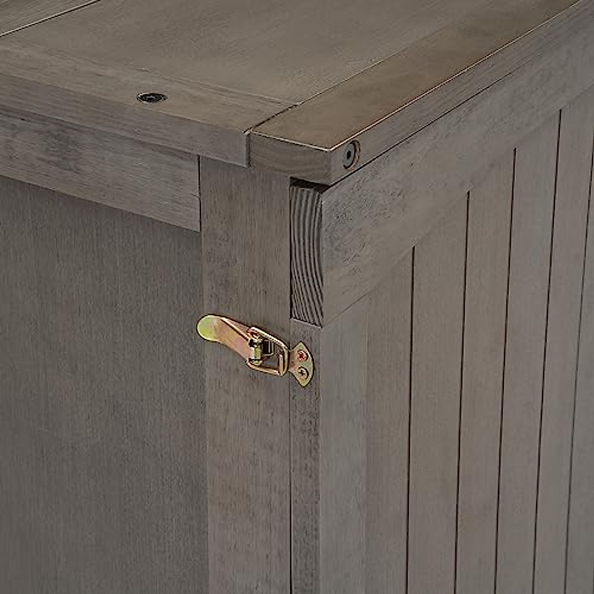 Murphy Bed with Drawer and Shelves.Space-Saving Bed Frame with Charging Station for Bedroom, No Box Spring Needed (Antique Gray, Queen (U.S. Standard))