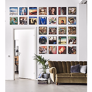 Twelve Inch 4 Bamboo Vinyl Record Wall Mount Display | Floating Album Storage LP Holder with No Frames or Visible Support | Turn Your Living Space Into an Art Gallery with Your Collection 4ECO