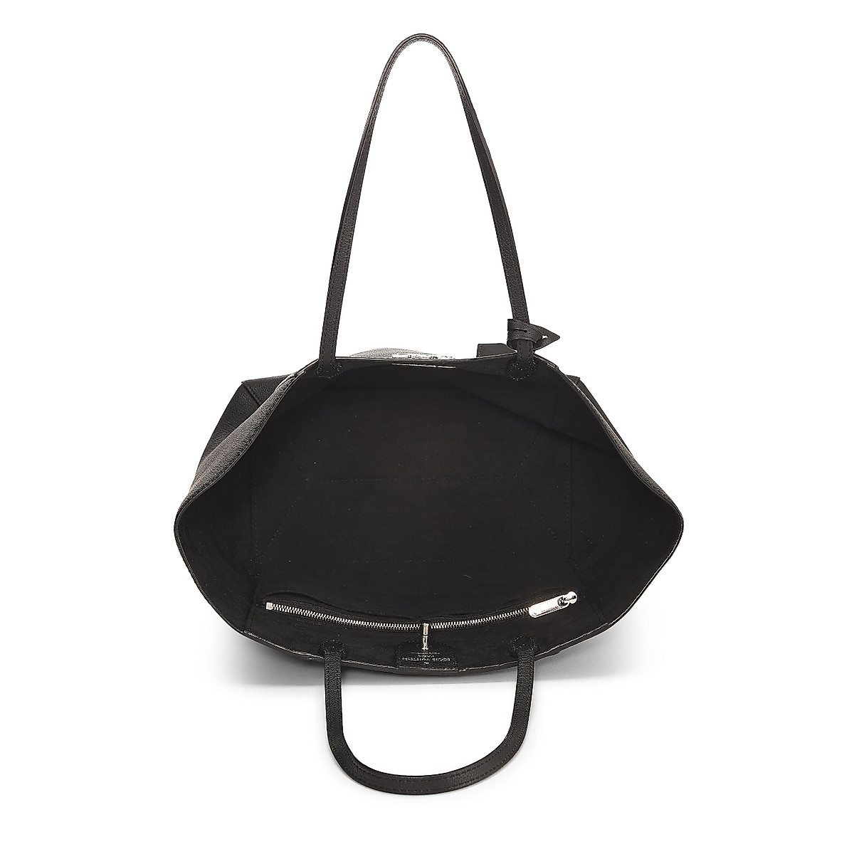 Louis Vuitton, Pre-Loved Black Leather Lock Me Tote MM, Black