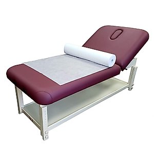 TOA Disposable Exam Table Paper 6 Roll Case - Strong Non Woven Table Paper - Medical Bed Cover - Pre-Cut Paper Sheets with Face Hole - Latex-Free - White Examination Bed Paper - 50 Sheet per Roll