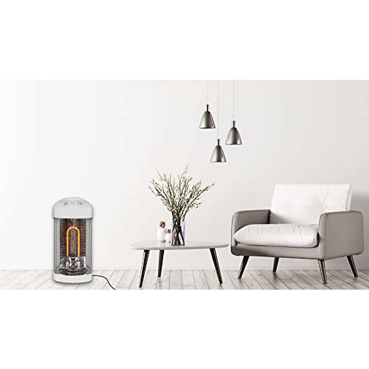 Westinghouse Infrared Electric Outdoor Heater, Oscillating, Radiant Heating with Auto Shut-Off with tip over Protection, Heats all year round, Portable, Waterproof and Dust Resistant, White