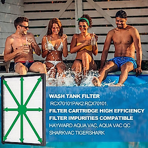 Replacement Robotic Pool Cleaner Filter Cartridges,Ultra Fine Cartridge Filter Panels, for Hayward Robotic AquaVac, TigerShark and SharkVac Pool Cleaners Maytronics Part Number: RCX70101(4 Pack)
