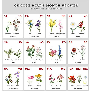 KOLBER Personalized Grandma With Grandkids' Names & Birth Month Flowers Mug Grandma's Garden Mug For New Grandma Nanny Woman On Mothers Day Xmas Birthday