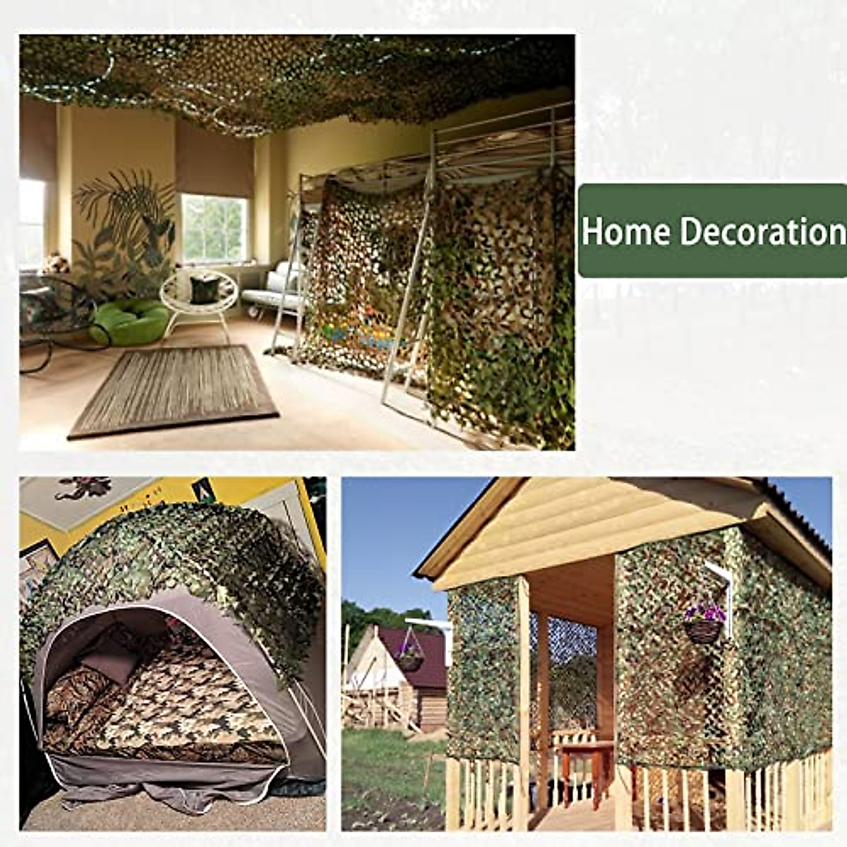 iunio Camo Netting, Camouflage Netting, with Mesh Backing, Military Nets, Army Sunshade Net, Lightweight, Durable, for Hunting, Duck Blind, Car Cover, Photograph, Party Decoration,Camping