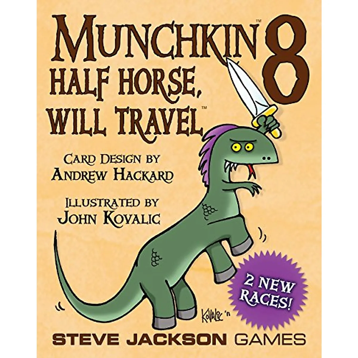 Munchkin 8 – Half Horse, Will Travel Card Game (Expansion) |112-Card Expansion | Adults, Kids, & Family | Fantasy Adventure RPG | Ages 10+ | 3-6 Players | Avg Play Time 120 Min | Steve Jackson Games