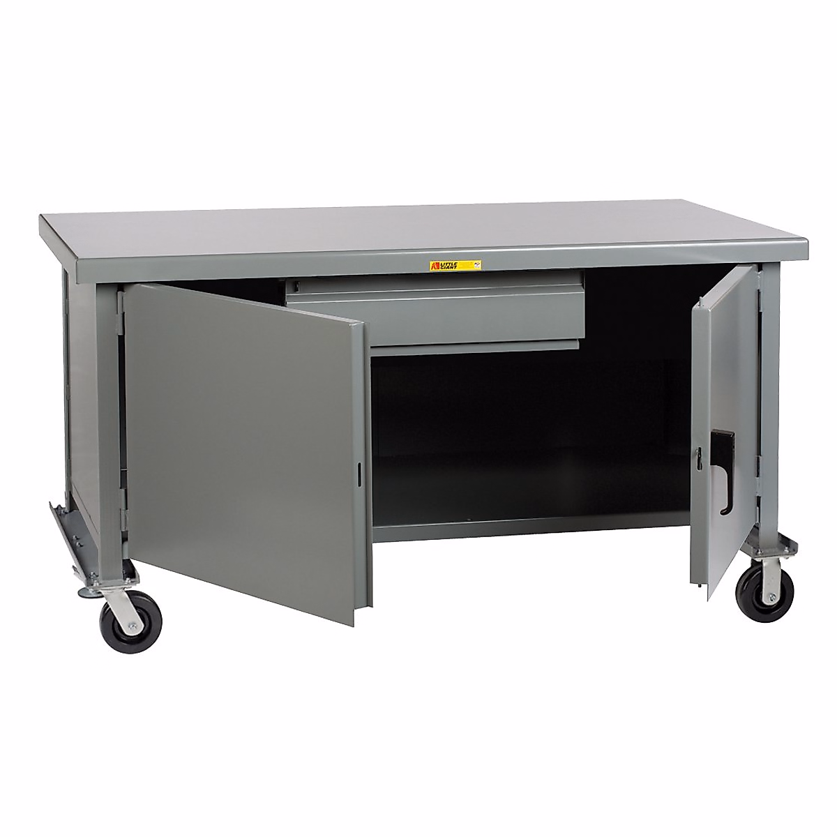 Little Giant WWC3072-HD6PHFL Mobile Heavy-Duty Cabinet Workbench, 3600 lb. Capacity, Heavy-Duty Drawer, 30" Depth x 72" Width, Gray