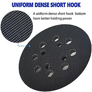 2 Pack 5 inch 8 Holes Sander Backing Pad, Hook and Loop, Replacement Pad for Random Orbit Sander