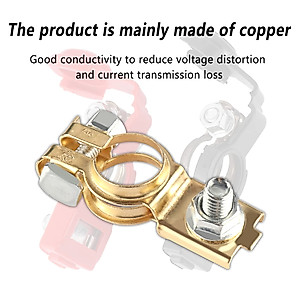 Durable&Adjustable Battery Terminal Connectors Car Accessories Kit(Negative & Positive Battery Cable Terminals+2PCS Battery Terminal Fiber Washers) Fit for Most Car Truck Van Boat