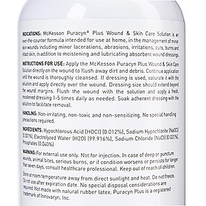 McKesson Puracyn Plus Wound and Skin Care Solution, Would Irrigation Solution, 16.9 fl oz, 1 Count