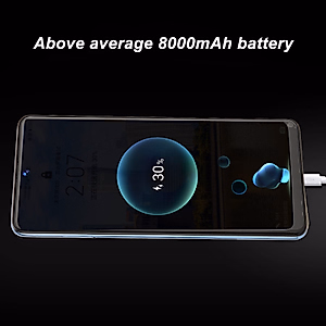 P60pro Mobile Phone, 7 Inch 1440X3040 HD Screen, 4GB and 64GB MT6893 Quad Core, 8MP Rear 16MP Front Cameras, 8000mAh Battery, Cell Phone for Android 11.0 System(USA)