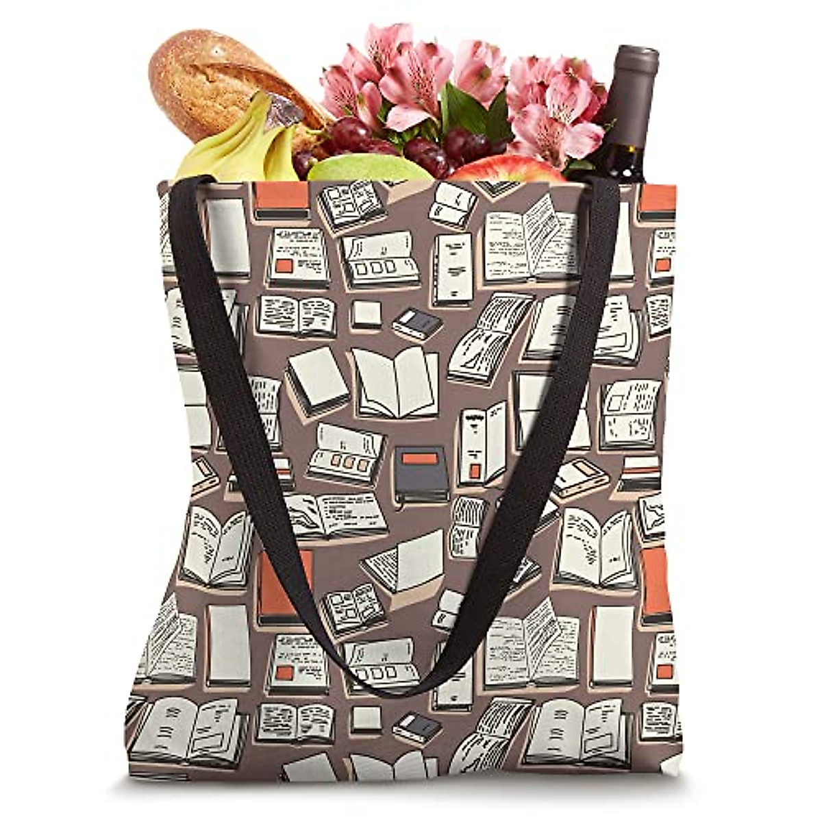 Library Book Lovers Literacy Ideas Reading Themed Brown Tote Bag