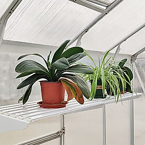 TPSHKE Greenhouse Shelves, 4-Pack 23.62x15 inch Heavy Duty Greenhouse Shelf Kits, White