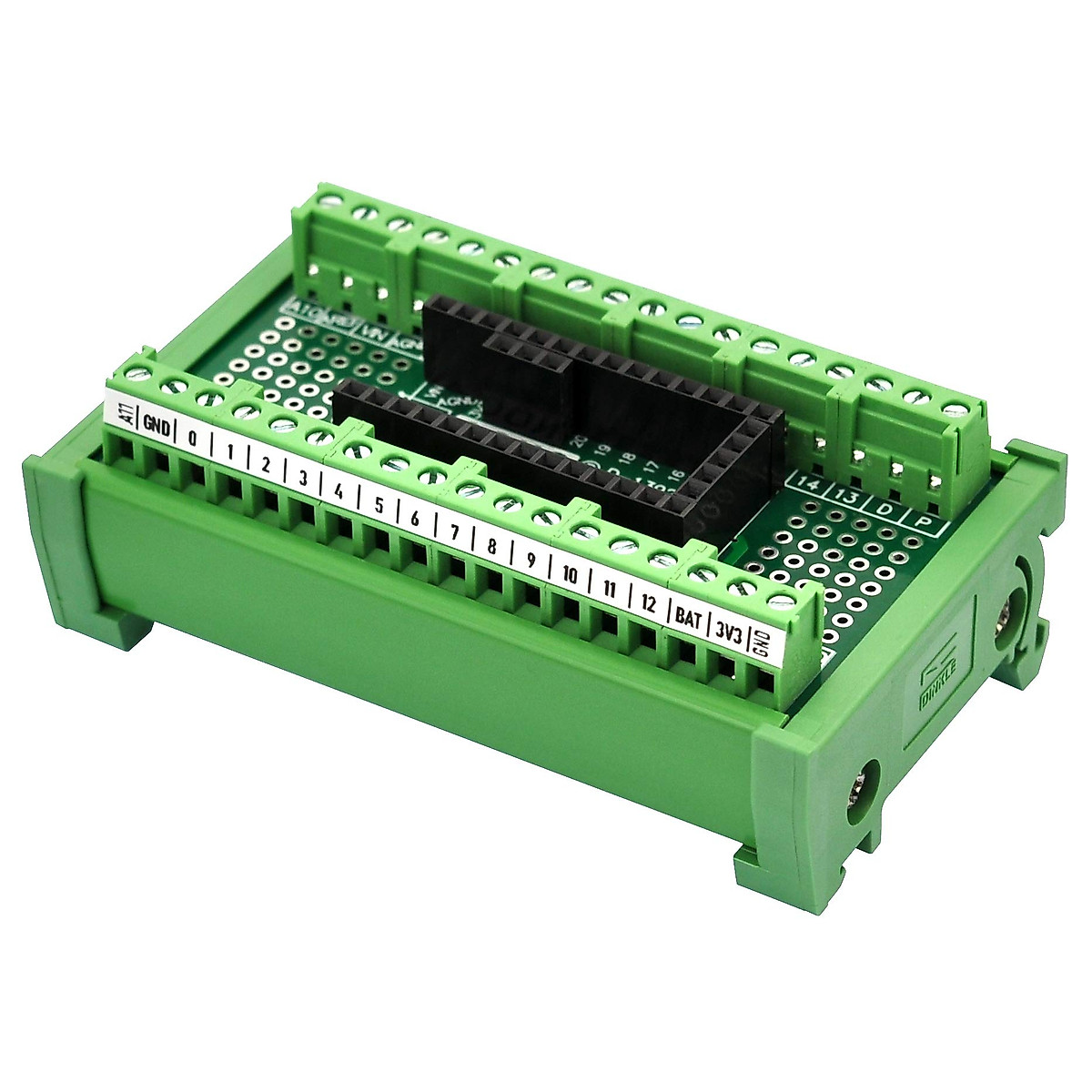 Terminal Block Breakout Board Module for Teensy 3.2, DIN Rail Mount Version