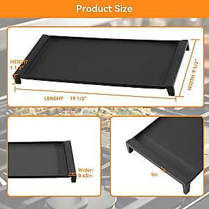 WB31X24738 Griddle Replacement for GE Stove Parts Griddle Plate,Cast Iron Center Griddle Stove Surface Top Grate for GE Gas Range Parts, Gas Range Aluminum Griddle