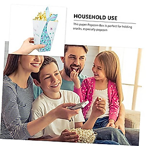 24pcs Popcorn Box Popcorn Box Snack Gift Box Mini Gift Bags for Favors Mini Gift Boxes Food Container Mermaid Popcorn Bucket Candy Table Containers Disposable Popcorn Paper Cup