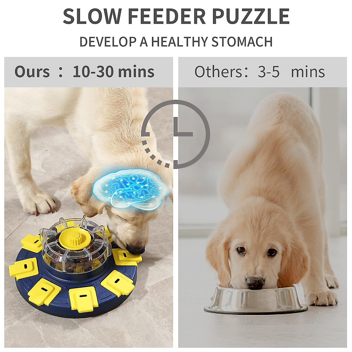 Aluckmao Dog Food Puzzle Toy, Slow Feeder, Mentally Stimulating, Interactive Dog Toy for Small Medium Large Dogs