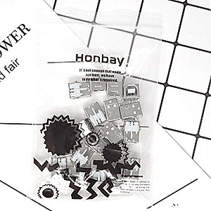 Honbay 20PCS USB 2.0 Type B Female Socket Connector Jack Port, 4-Pin DIP 90 Degree Right Angle, Repair Replacement Adapter