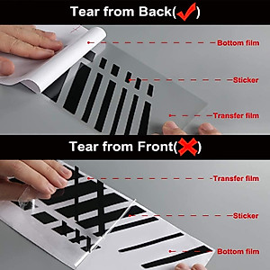 MVMTVT 2PCS Car Side Decals Sticker for Ford F150 Sport Auto Body Side Stripe Decal Skirt Car Door Side Hockey Stripe Graphical Decal Vinyl Stripe Decal Decoration (Matte Black)