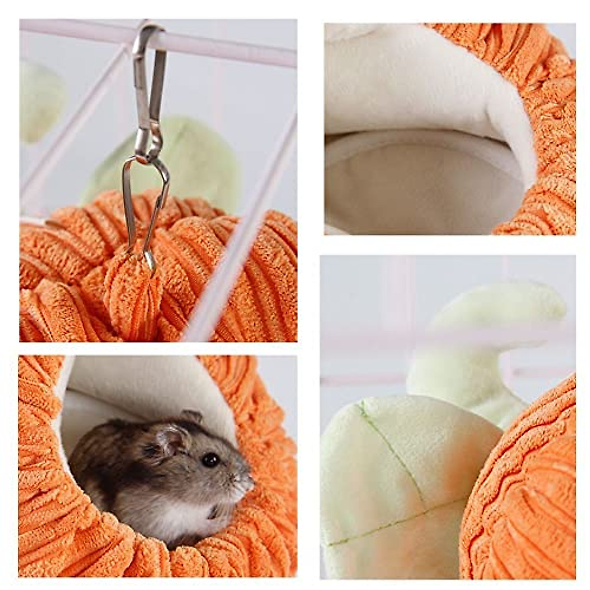 DIEWU Pet Winter Hanging Plush House Hammock Warm Bed Nest for Hamster Guinea Pig Hedgehog Chinchilla