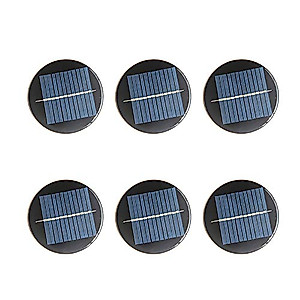 NUZAMAS Set of 6 Pieces 6V 80mm Micro Mini Solar Panel Cells for Solar Power Energy, DIY Home, Garden Light, Science Projects - Toys - Battery Charger