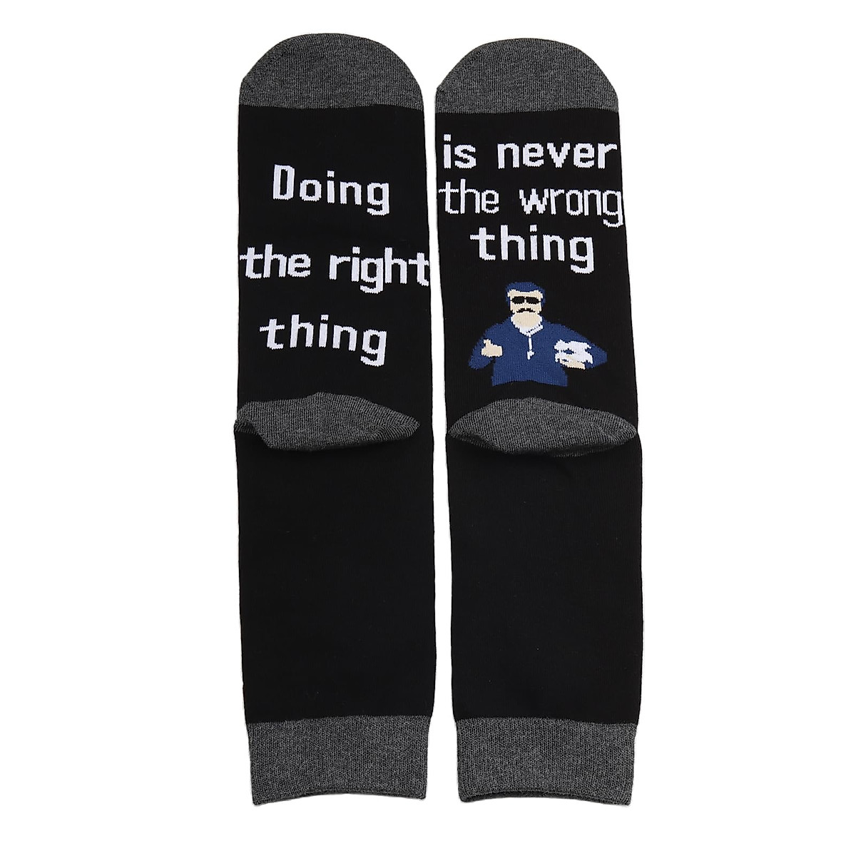 PXTIDY 2 Pairs Ted Coach Sock Tv Show Lover Gift Soccer Fan Motivational Quote Tv Show Lasso Socks (never the wrong S)