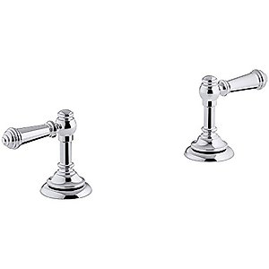 KOHLER K-98068-4-CP Artifacts Bathroom sink lever handles, Less Spout, Polished Chrome
