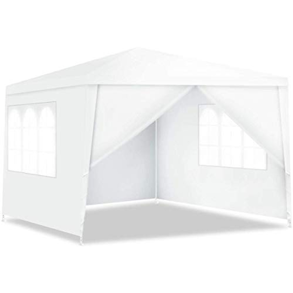 LUARANE 10’ x 10’ Canopy Gazebo, Outdoor Patio Pavilion Screen Shelter Pop Up Shelter with 4 Removable Sidewalls and Clear Windows, Wedding Party Event Tent for Garden, Lawn