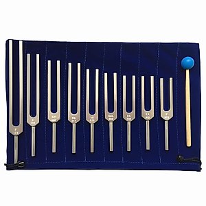 Solfeggio Tuning Fork Set - 9 Tuning Forks - Perfect for DNA Healing, Chakra, Sound Therapy, Spiritual (Gift box packing.)