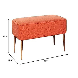 Safavieh Mercer Collection Clara Retro Orange Wool Bench