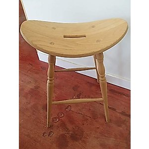 Solid wood, custom Handmade saddle stool