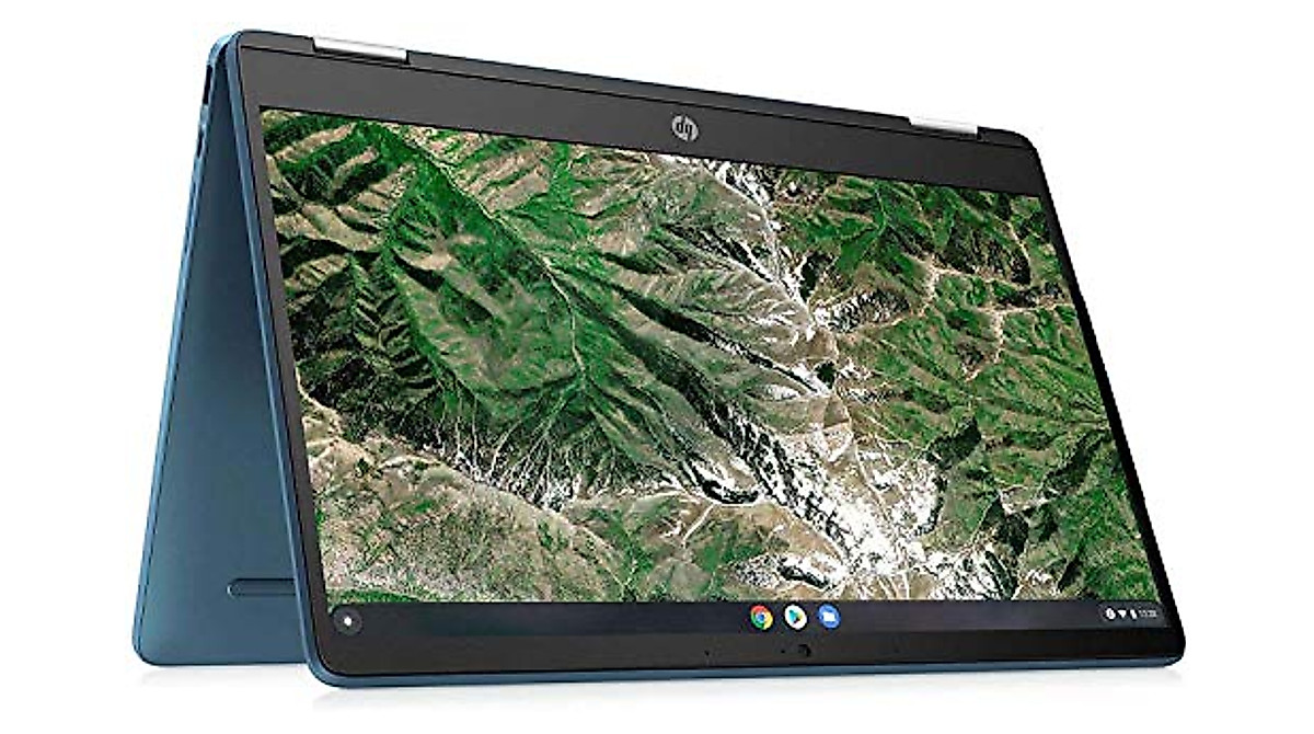 HP Chromebook x360 in Teal - 14" 2-in-1 Convertible Laptop with Touchscreen