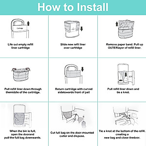 Diaper Pail Liner Refills Bags Compatible with Janibell Akord 330 Series Adult Diaper System, Green, Lightly Scented, 4 Count