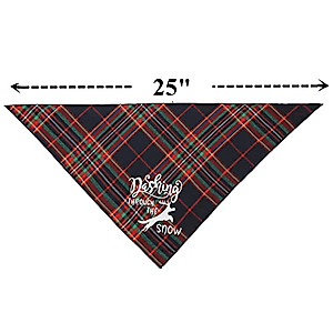 3 Pack Christmas Dog Bandanas - Classic Fall Plaid Christmas Xmas Dog Bandana Triangle Pet Scarf Bibs Kerchief Gift Set Pet Holiday Accessories Decoration for Small to Large Puppy Dog Cat