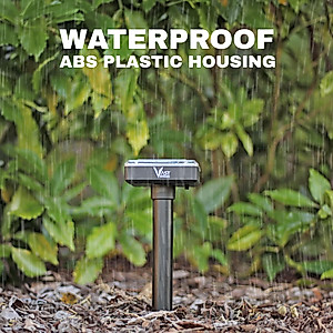 Vast Outdoors - Mole Repellent Solar Powered Outdoor Waterproof Ultrasonic Solar Snake Groundhog Repellent, Mole Repellent for Lawns, Chipmunk Repeller, Gopher Repellent for Lawn, Garden & Yard 4 Pack
