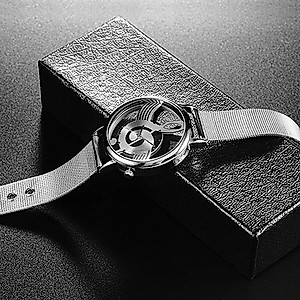 Unique Watch Musical Note Hollow Stainless Steel Mesh Strap Quartz Unisex Fashion Wrist Watch