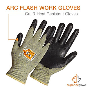 Superior Glove Flame Resistant Arc Flash Glove with Neoprene Palm - Dexterity S13FRNE (1 Pair of Large Gloves)
