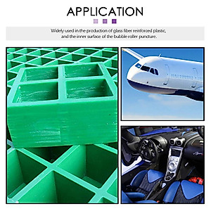 Swpeet 4Pcs Fiberglass Roller Tools and 1Pcs Detail Brushes with 1 Pair Glove Kit, Fiberglass Bubble Paddle Tool Laminating Paint Roller Kit for Mold Resin Fiberglass Resin Tub Shower Bathtub