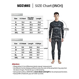 NOOYME Thermal Underwear for Men Long Johns for Men, Base Layer Men for Cold Weather Camouflage