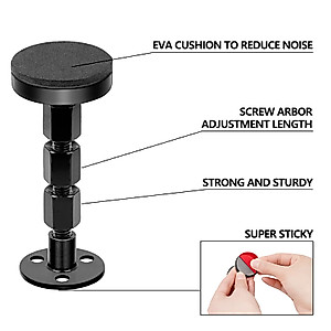 REFFU 4PCS Bed Stoppers Headboard Stoppers, Bed Noise Stoppers, Adjustable Threaded Bed Frame Anti-Shake Tool, Bed Shake Support Stabilizer, Bedside Anti Shake Tool for Bed Cabinet Sofa(30-114mm)