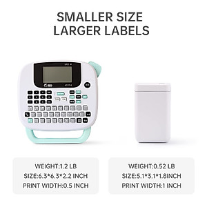 Label Maker Machine with Tape NIIMBOT D101 Label Printer 0.5 to 1 Inch Wide Wireless Connection Multiple Templates Available for Phone Pad Easy to Use Office Home Organization USB Rechargeable