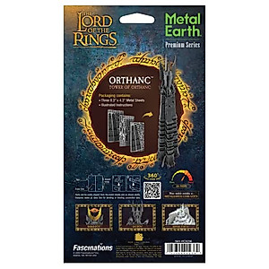 Metal Earth Premium Series Lord of The Rings Orthanc 3D Metal Model Kit Fascinations