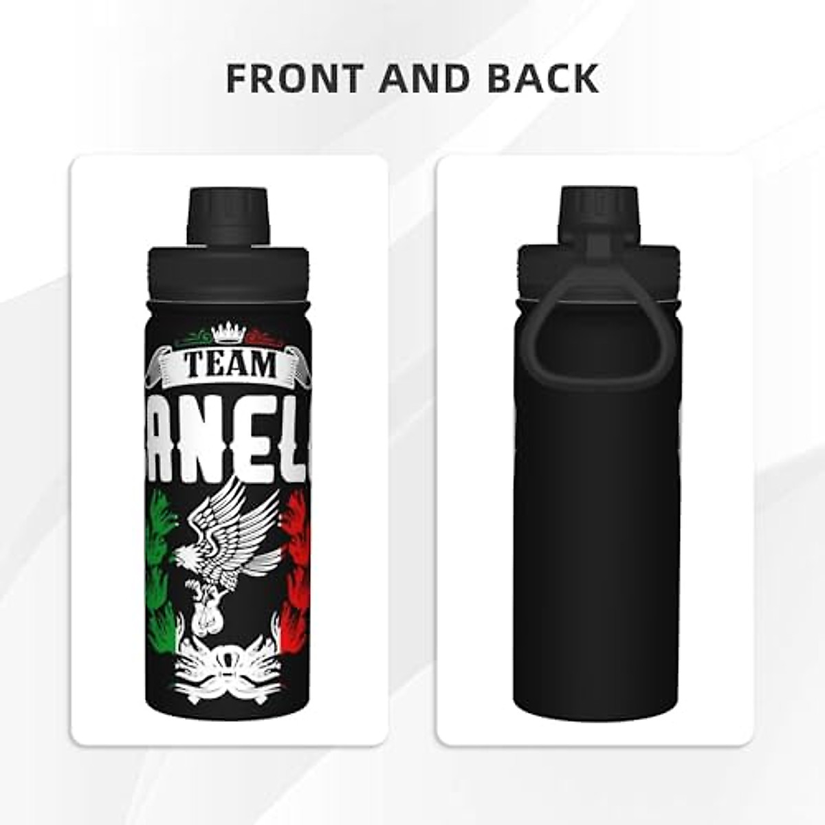 Eevikion Canelo of Alvarez Stainless Steel Insulated Tumbler Sports Water Bottle Hot and Cold Travel Cup 18oz